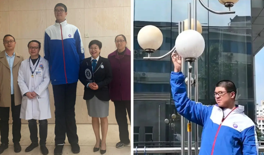 Wie ein 14-Jähriger dank seiner Körpergröße ins Guinness-Buch der ...